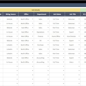 Employee Database | Google Sheets | HR Database Template | Human ...