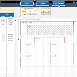 Automated Floor Plan Excel Template: Single-user License - Etsy