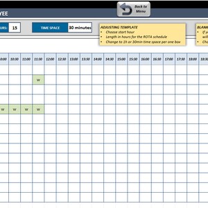 Rota sheet template - sciencedax