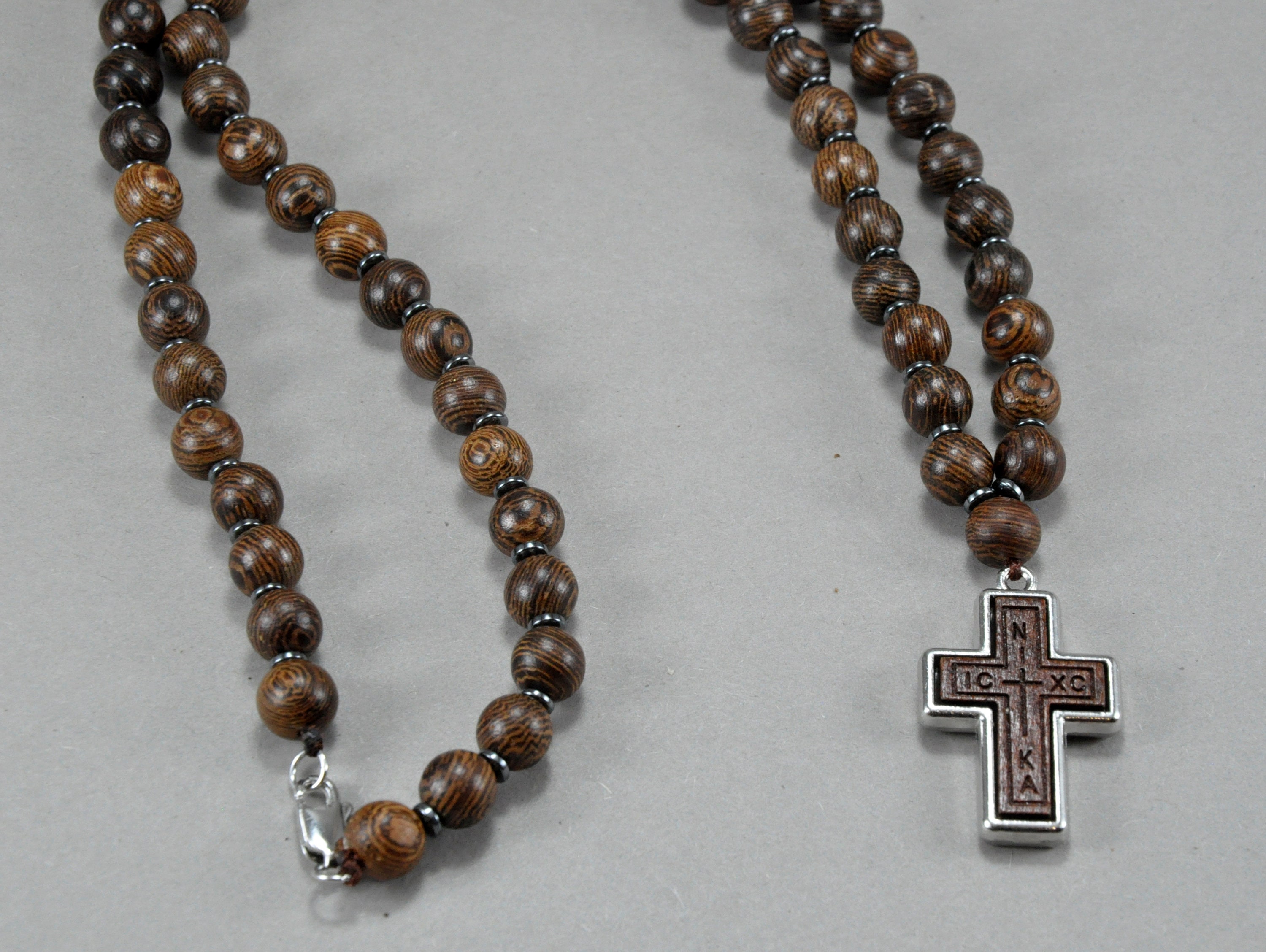Holy Land Olive Wood Cross Necklace. Wooden Cross Necklace, Christian ...