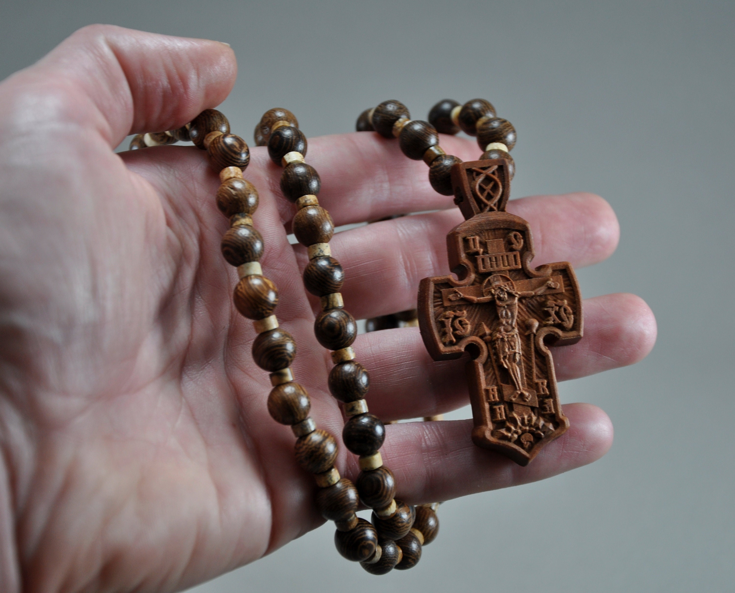 Christian Necklace Men, Wooden Men's Necklace, Orthodox Necklace ...
