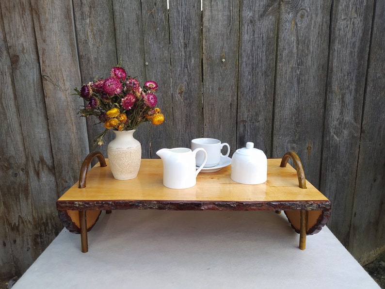 Live edge wooden tray | Etsy