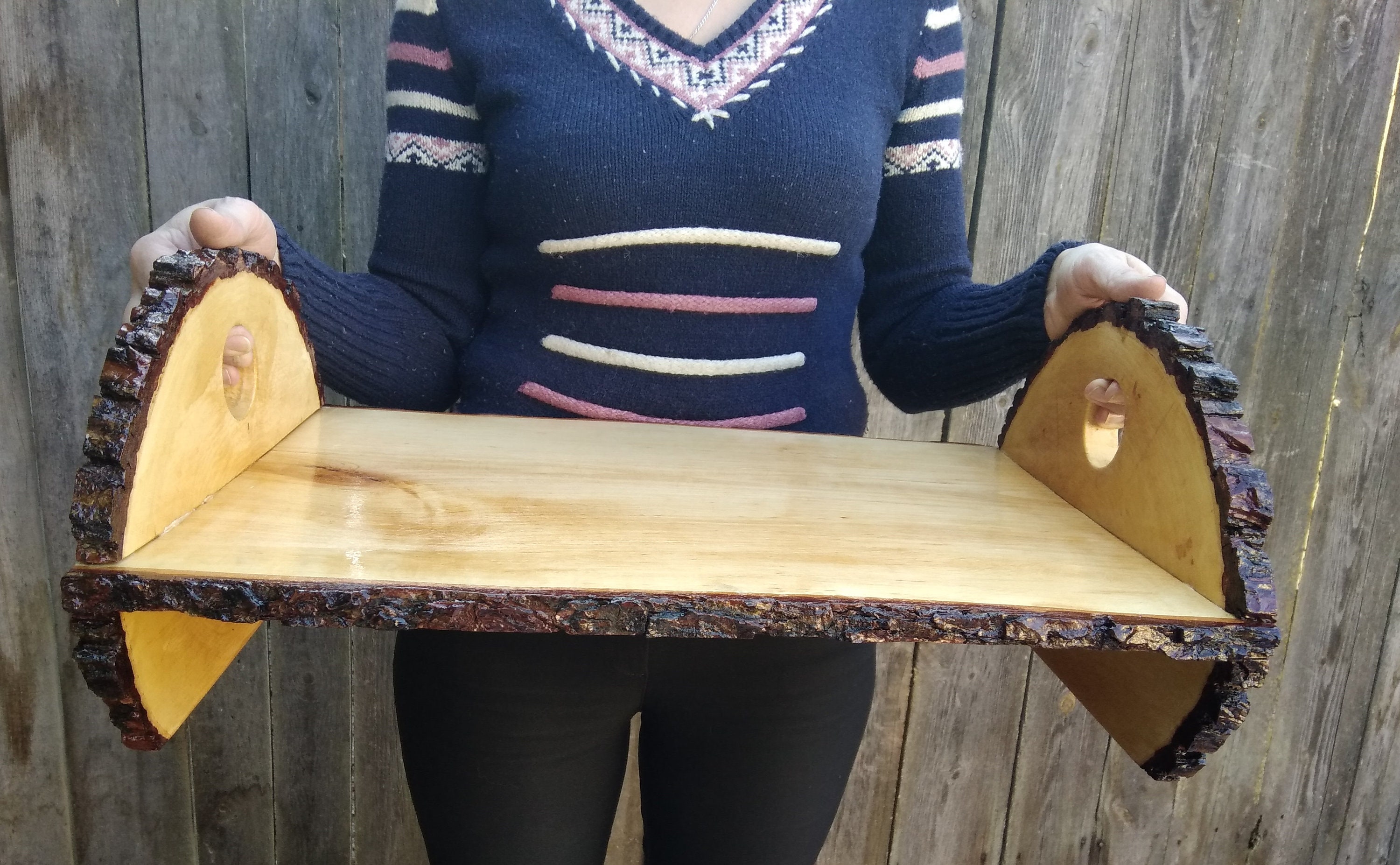 Live Edge Tray Wooden Tray Serving Tray | Etsy