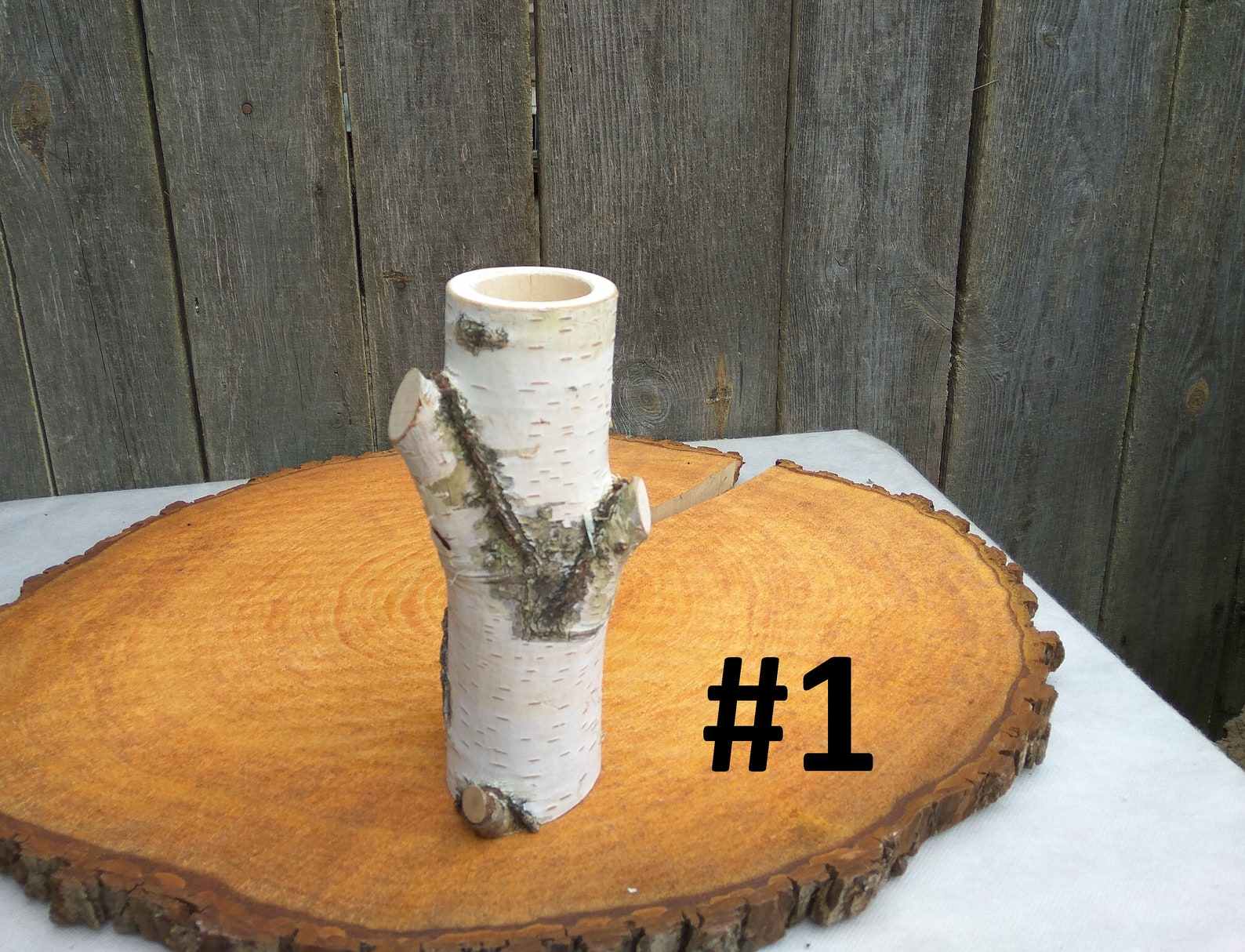 Tall Wood Vase, White Birch Vase - Etsy