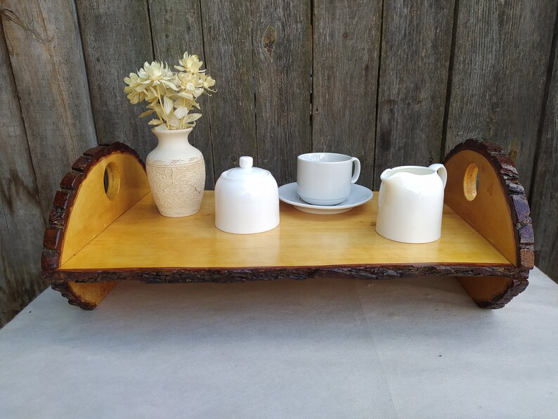 Live Edge Tray Wooden Tray Serving Tray - Etsy