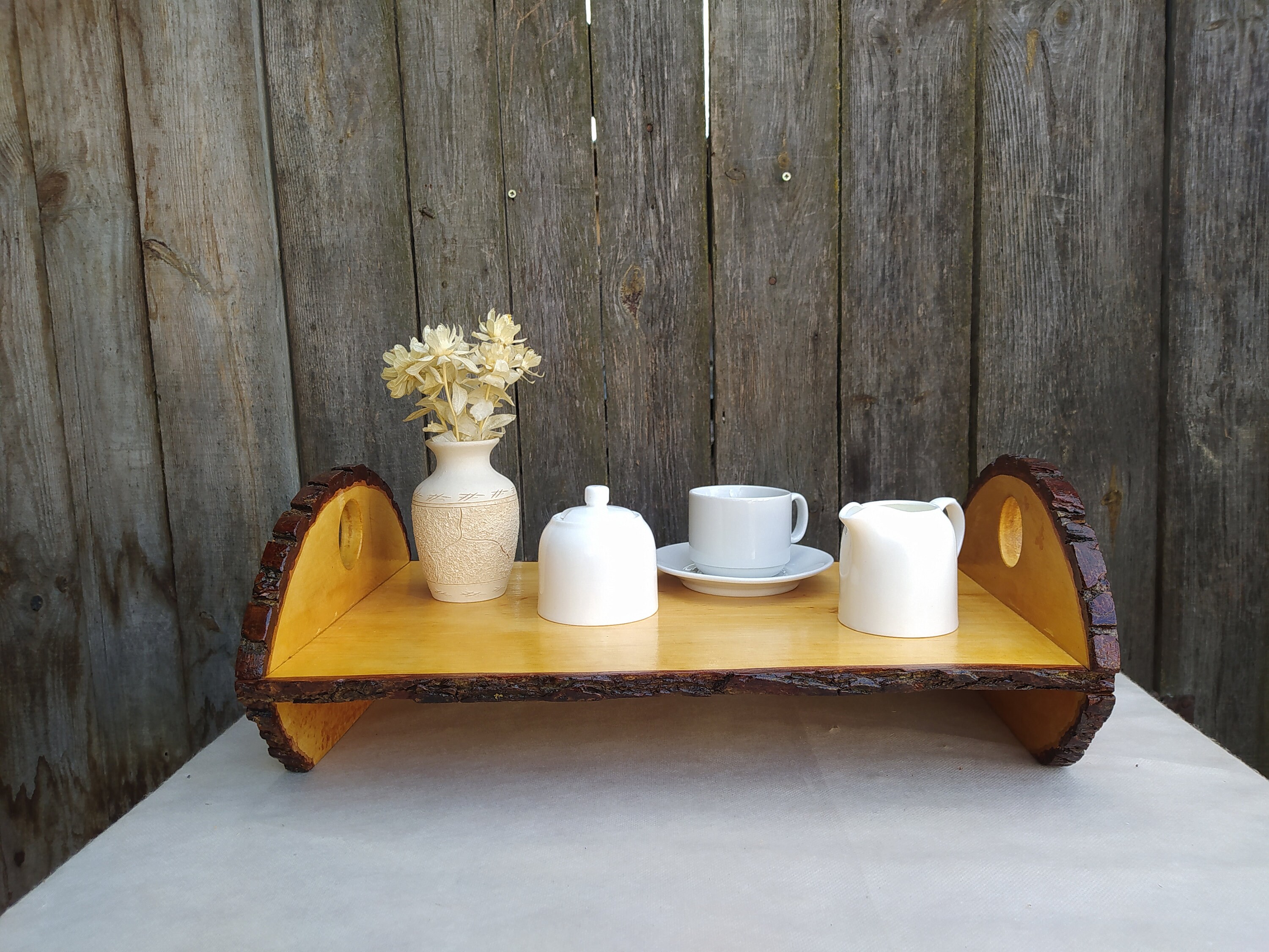Live Edge Tray Wooden Tray Serving Tray | Etsy