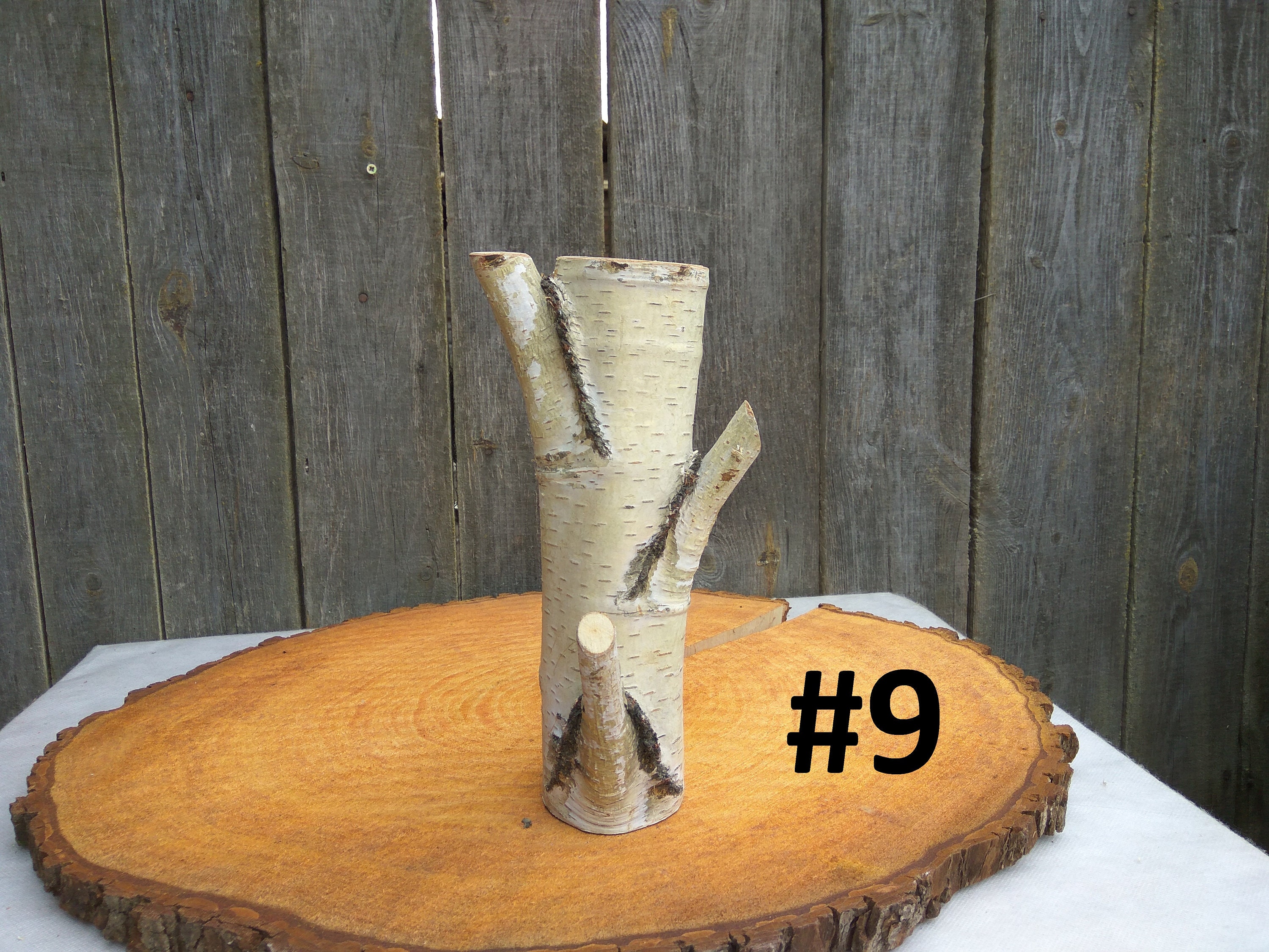 Tall Wood Vase, White Birch Vase - Etsy