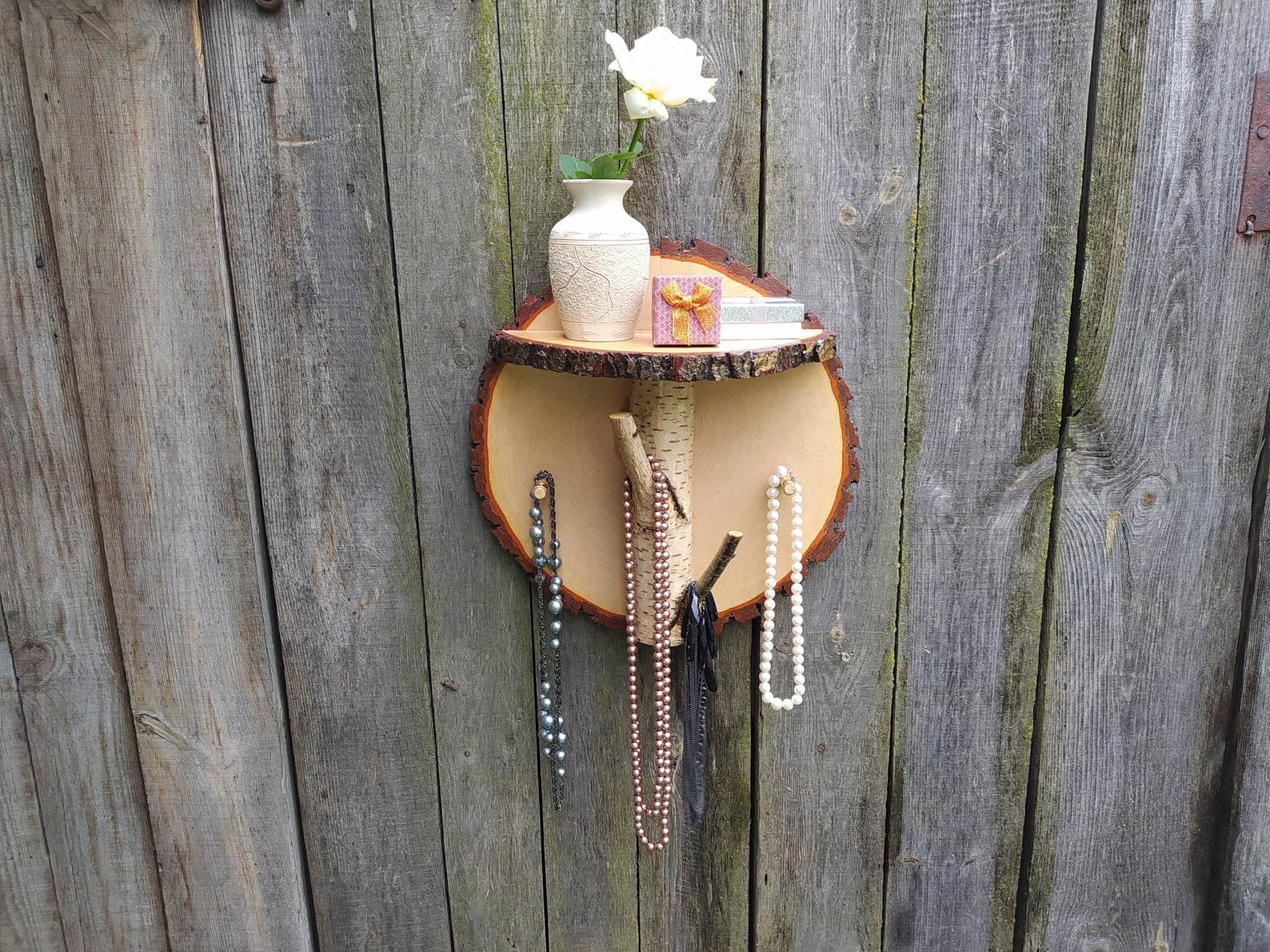 Wooden Rack Jewelry Rack Rustic Wood Shelf - Etsy