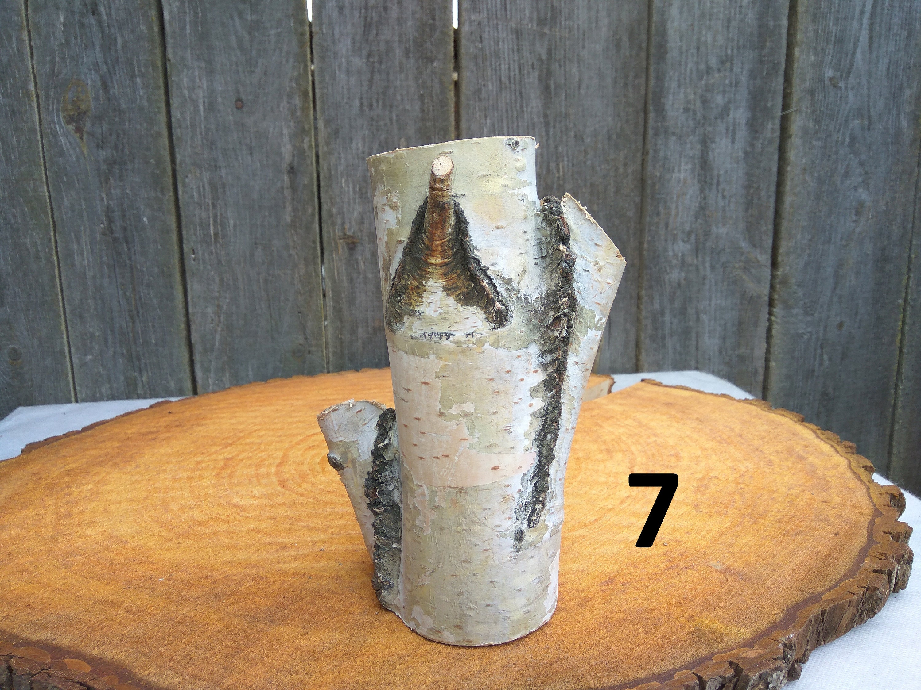 Birch Log Vase Birch Decor Birch Bark Decor - Etsy