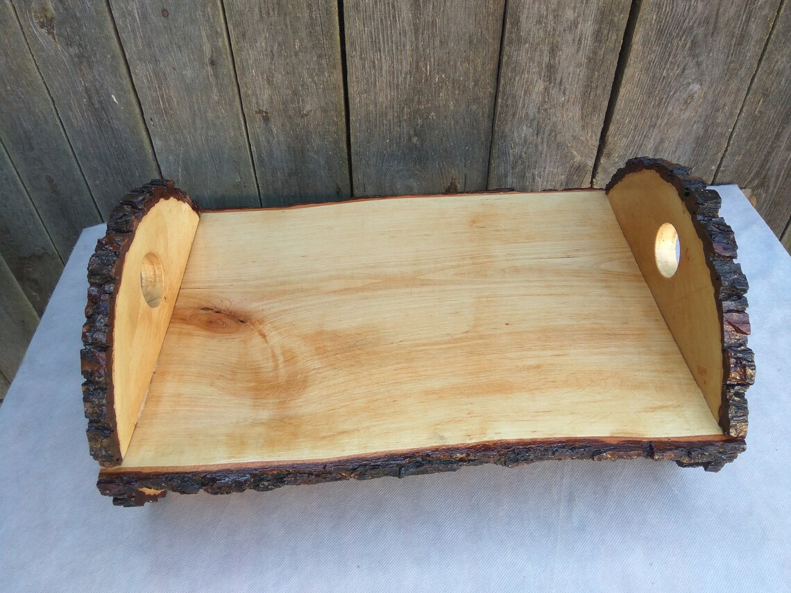 Live edge tray wooden tray serving tray | Etsy