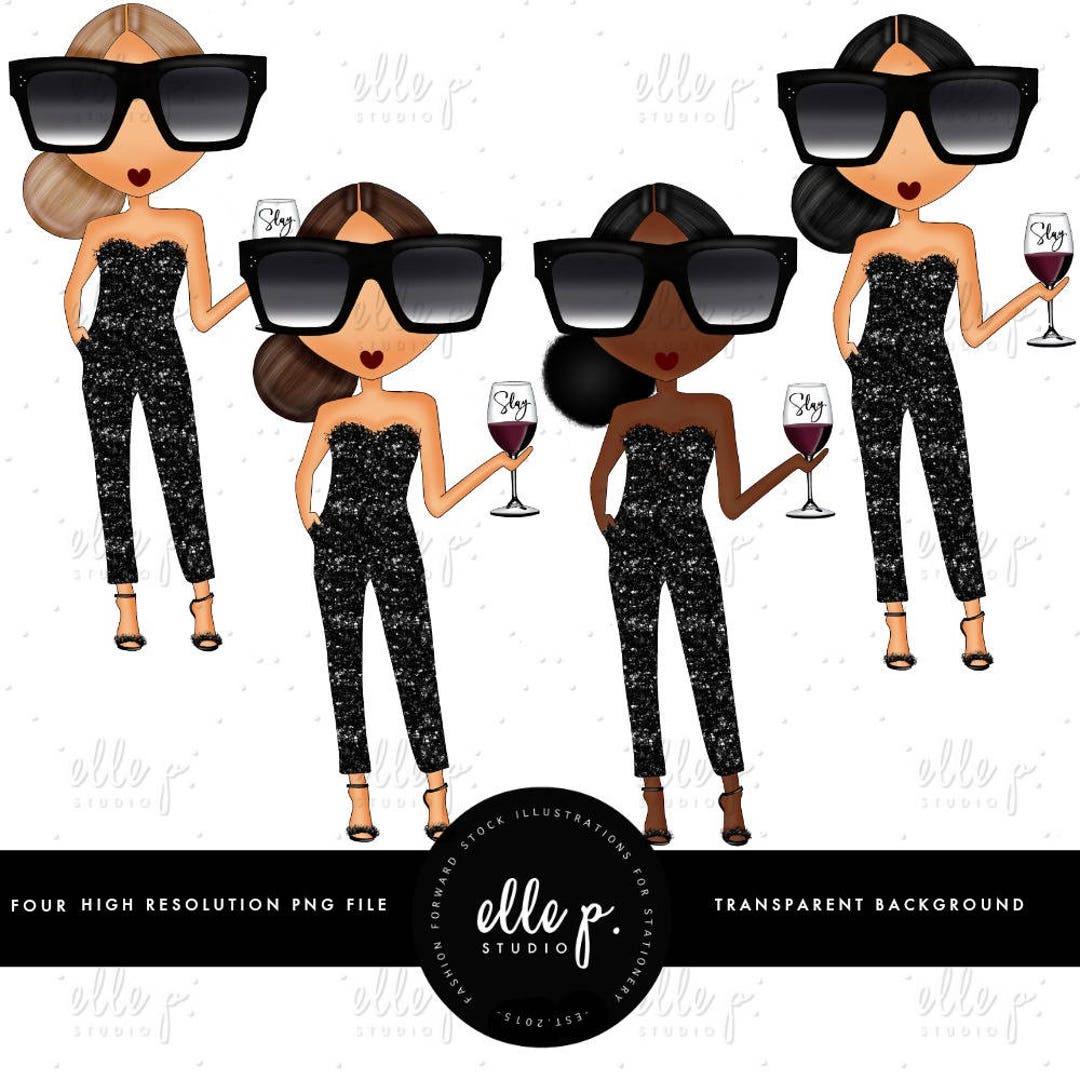 Slay Queen Baby Elle Dolls / Girl Clipart/ Girl Illustration/planner ...