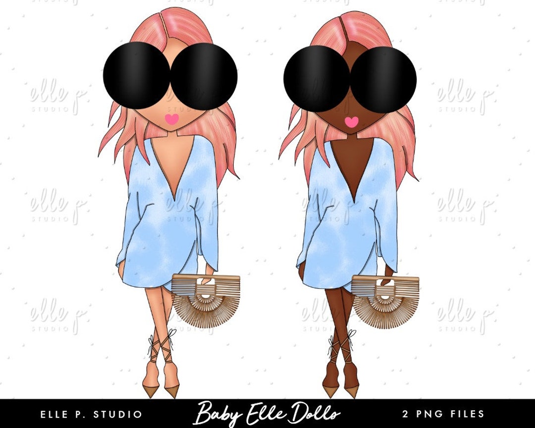 Summer Baby Elle Dolls / Girl Clipart/ Girl Illustration/planner Icon ...