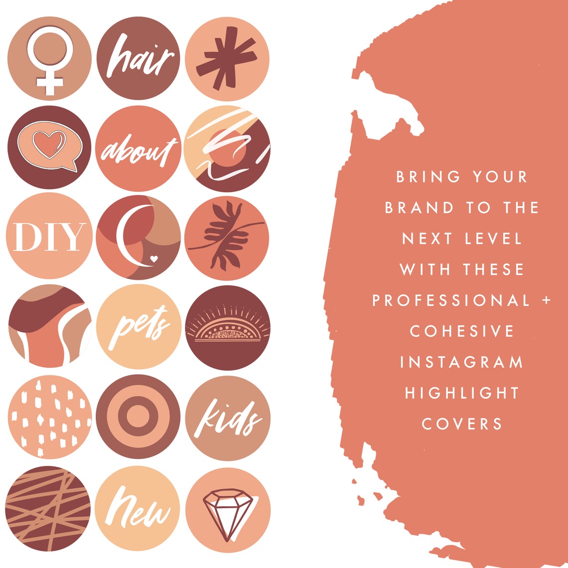 Boho Instagram Highlight Covers / Abstract Instagram Highlight - Etsy