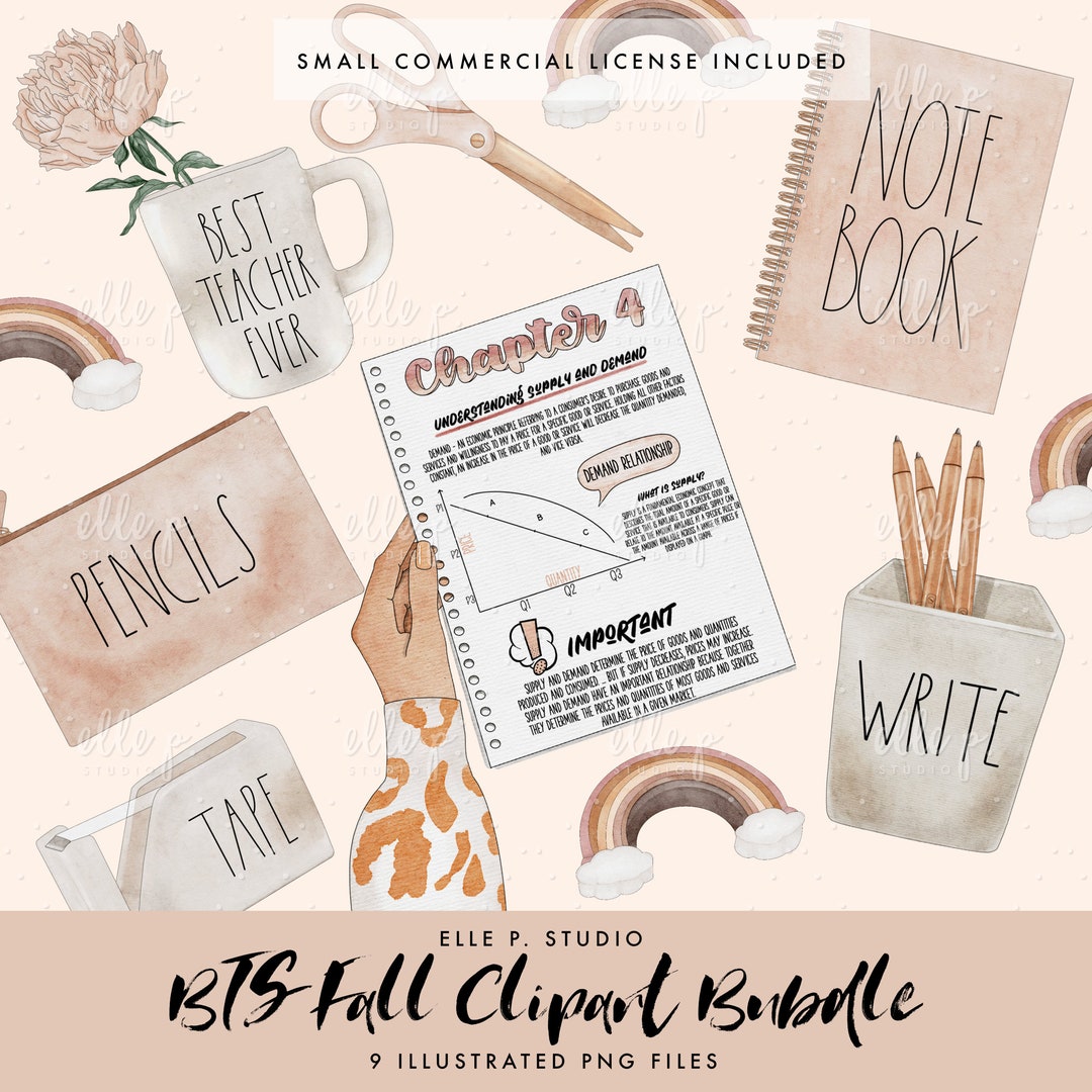 Back to School Fall Clipart Bundle /planner Clipart / Bullet Journal ...