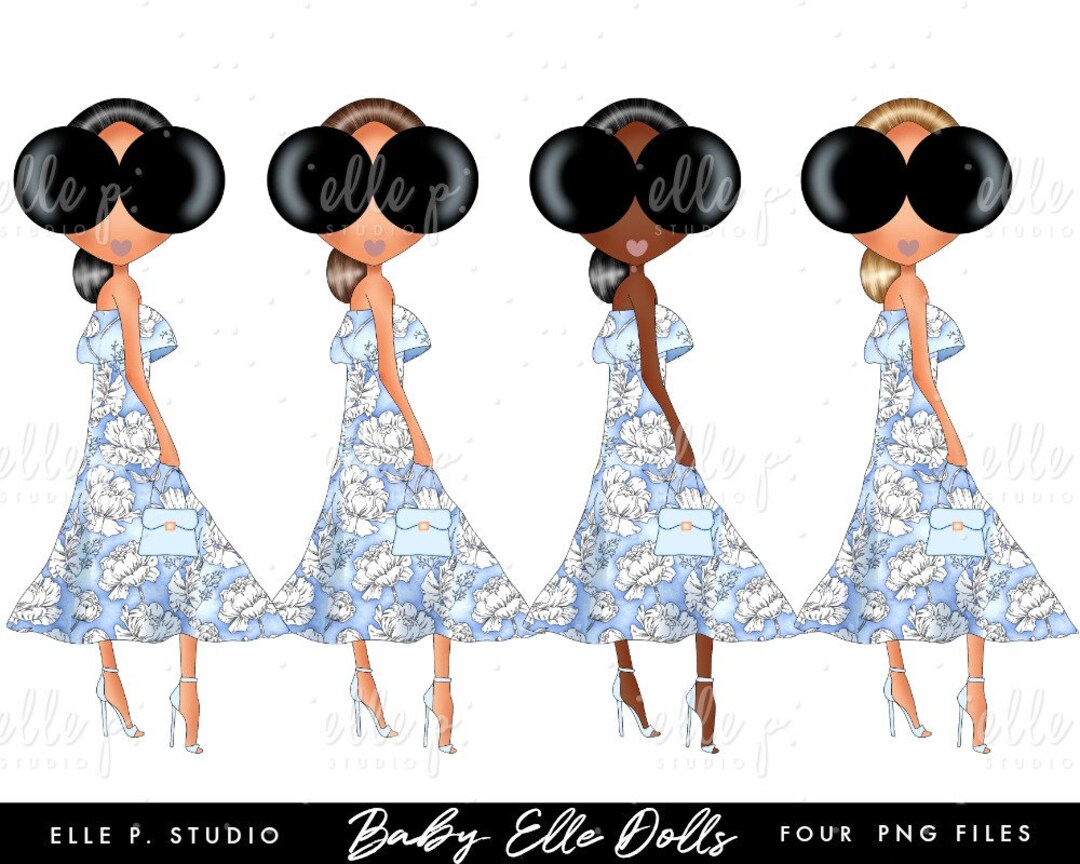 Spring Baby Elle Dolls / Girl Clipart/ Girl Illustration/planner Icon ...