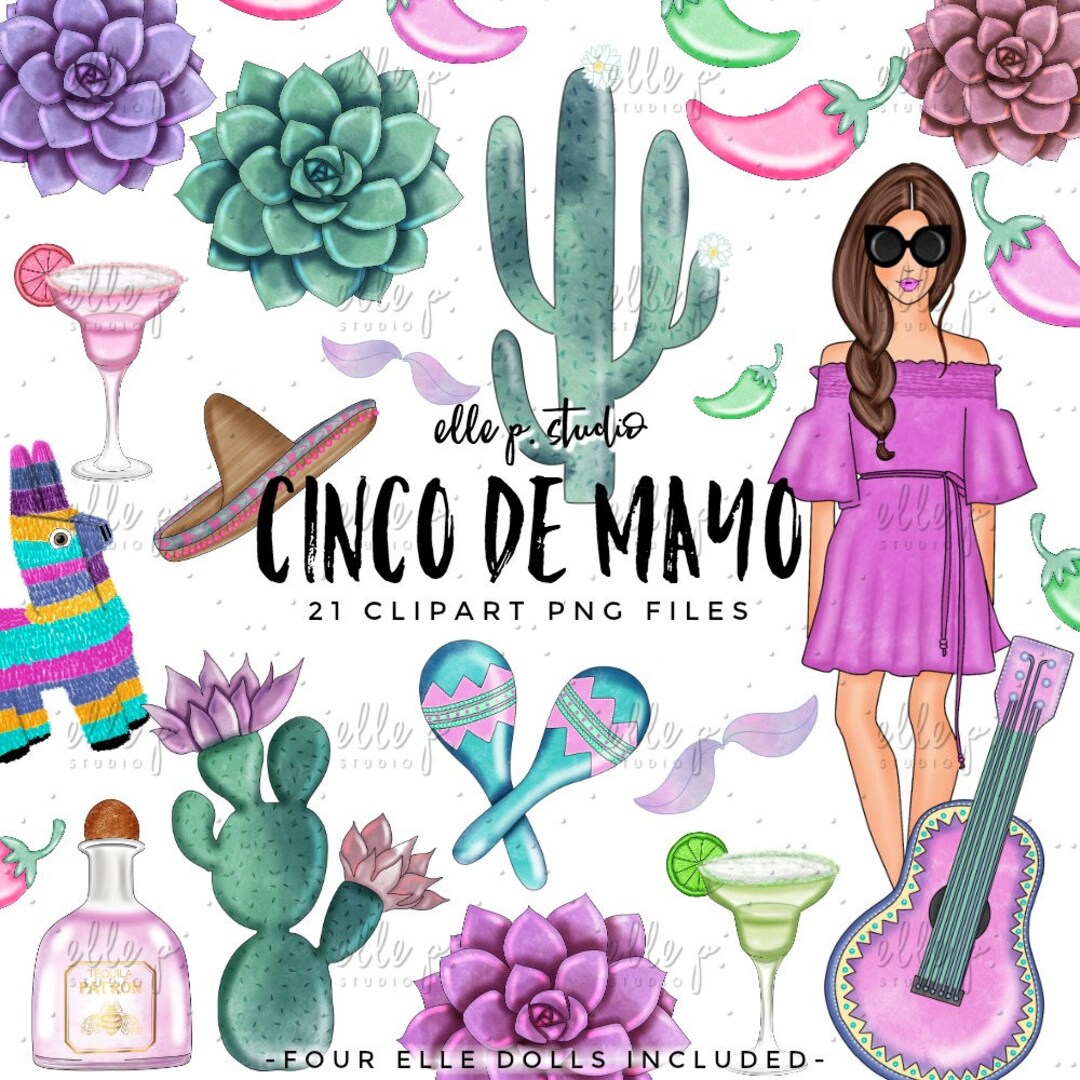 Cinco De Mayo Clipart Bundle /planner Clipart Bundle / Fiesta Clipart ...