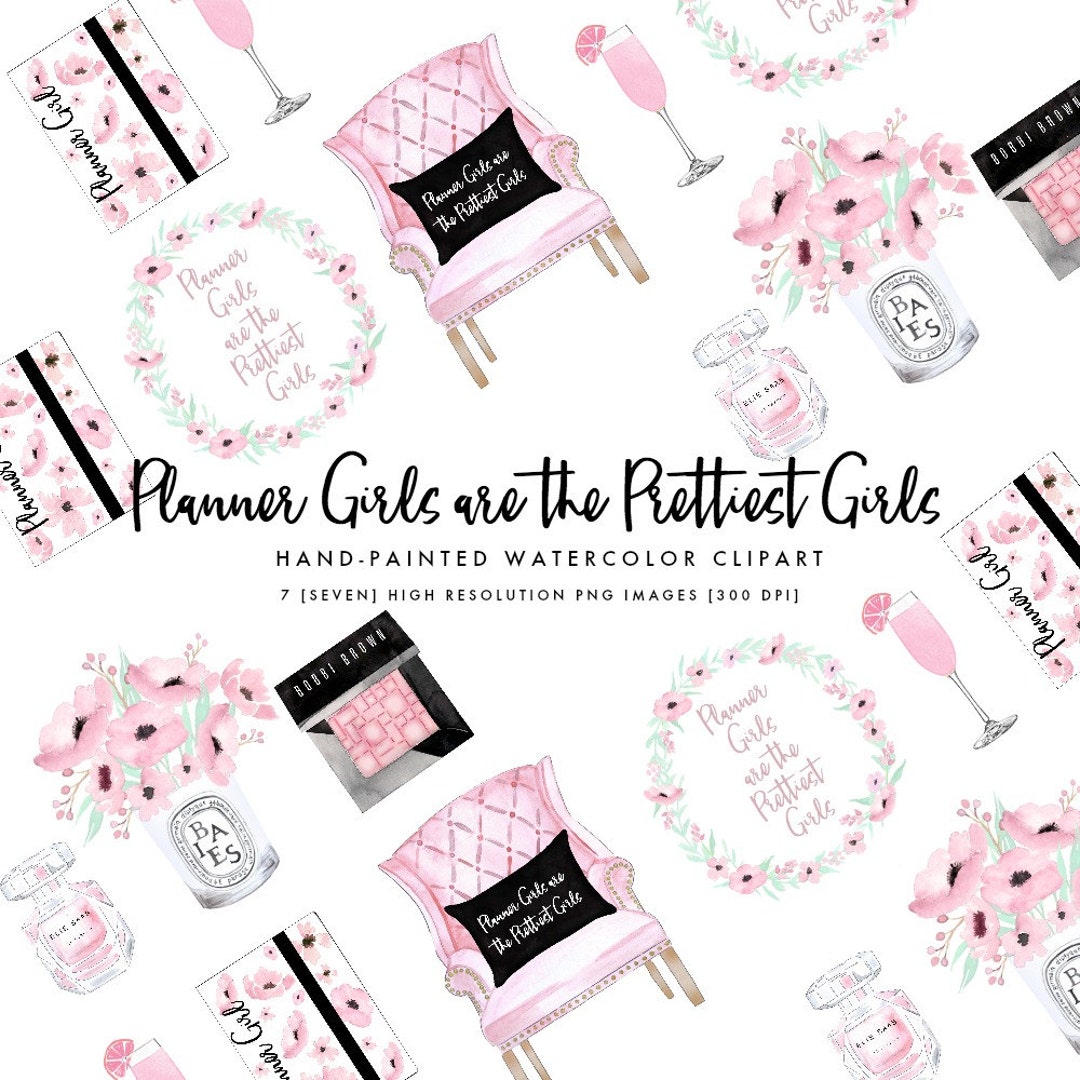 Planner Girls Are the Prettiest Girls Clipart Bundle / Themed Clipart ...