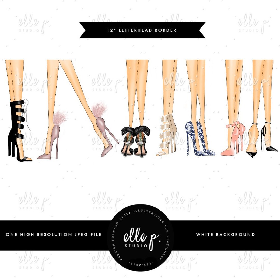 Fashion Heels Clipart / Single Illustration JPEG / White Background ...