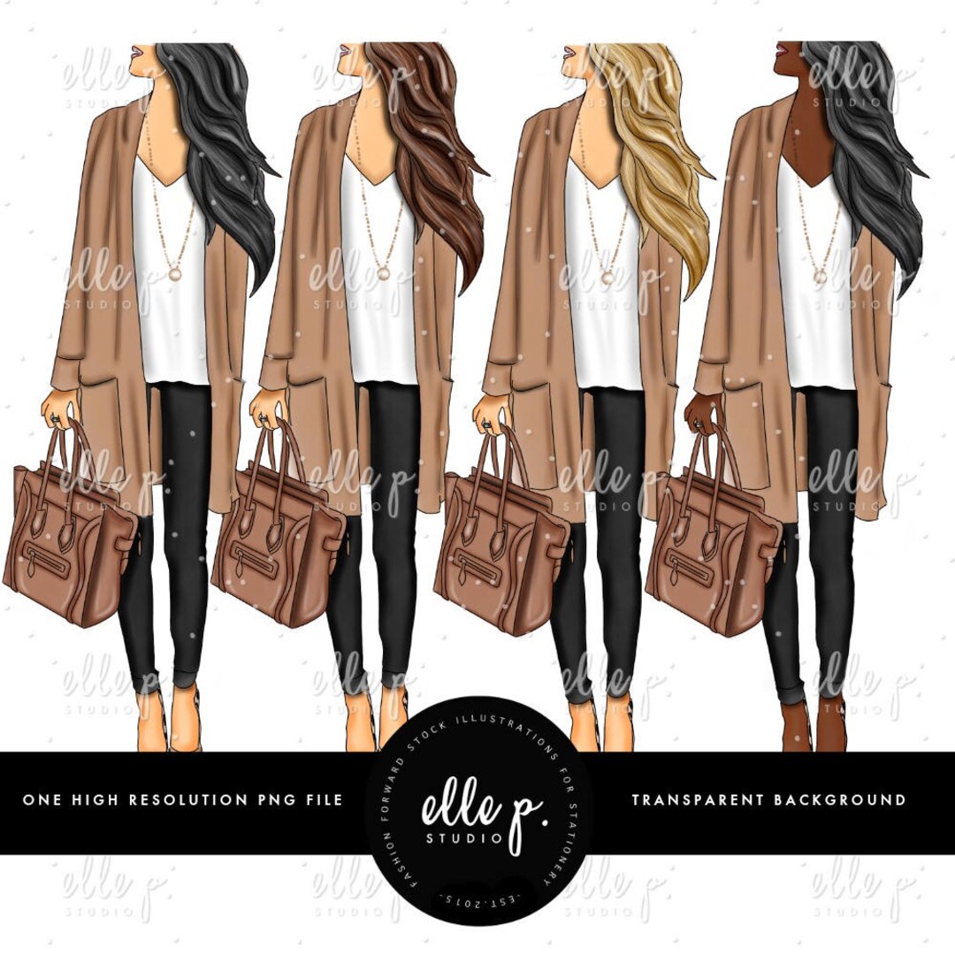 Fall Fashion Elle Dolls - Elle P. Dolls - Fall Clipart by Elle P ...