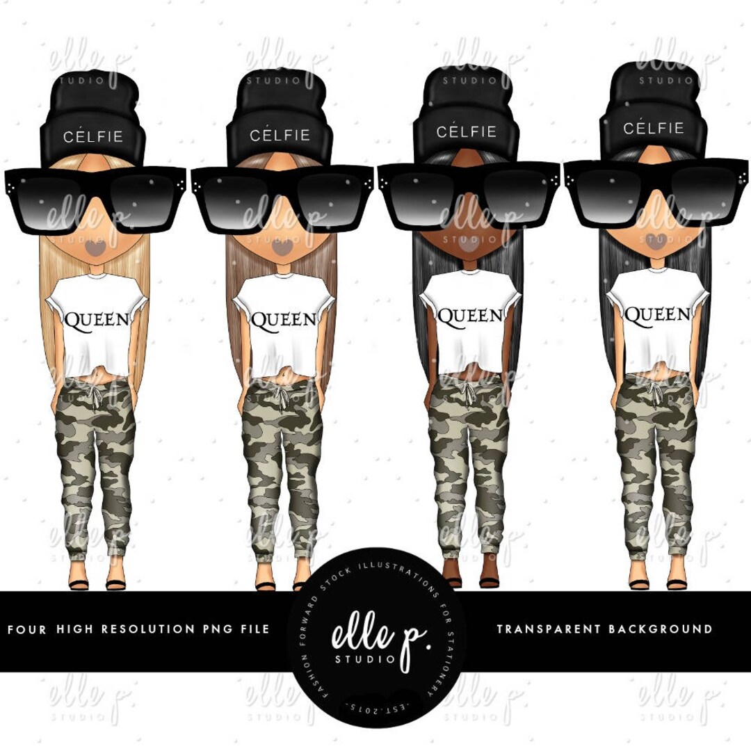 Baby Elle Dolls / Girl Clipart/ Girl Illustration/planner Icon ...