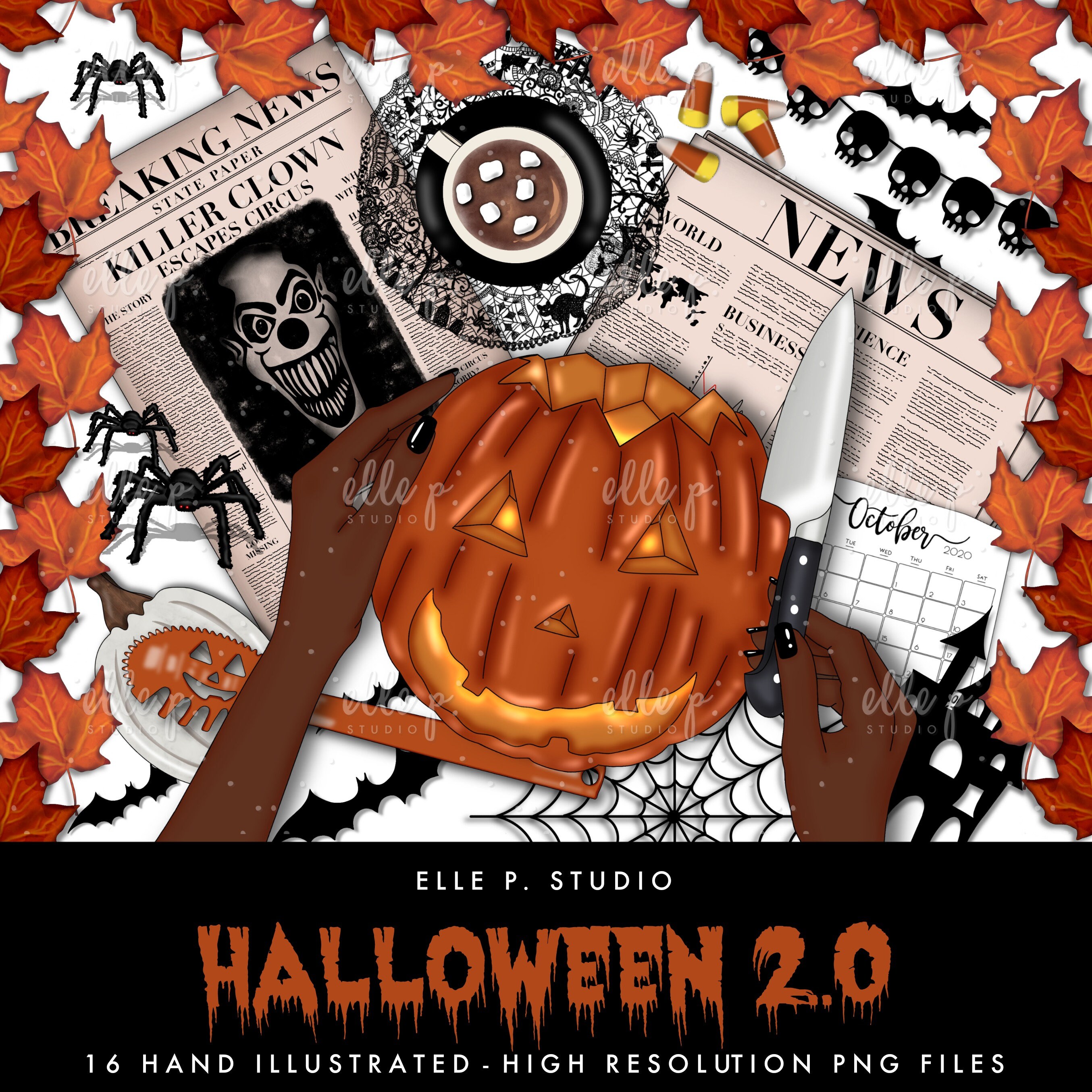 Halloween 2.0 Clipart Theme / Halloween Clipart by Elle P | Etsy