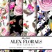 Alex Floral Digital Paper Set / Digital Scrapbook Paper / | Etsy