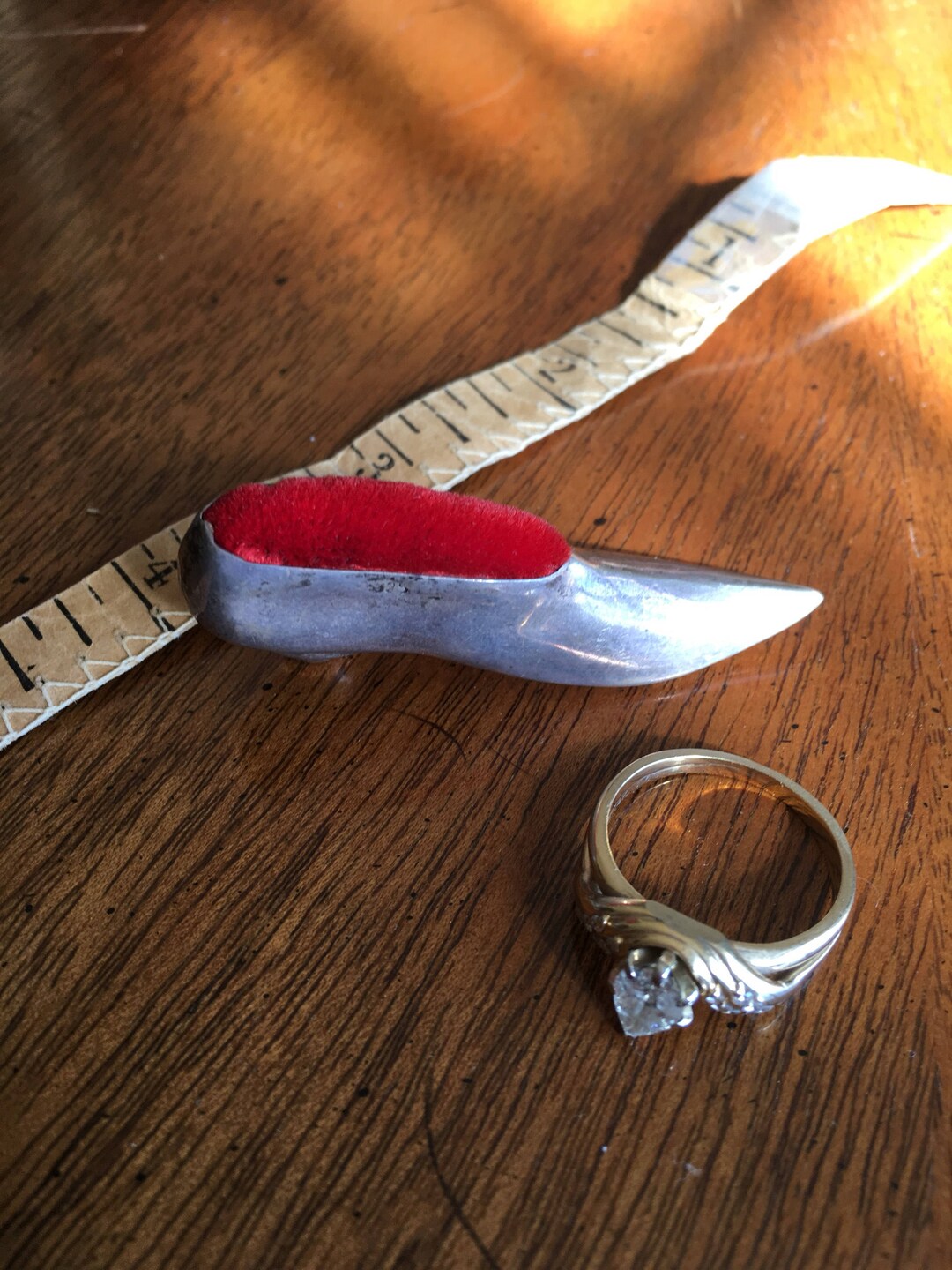 Miniature Silver Shoe Pin Cushion, Stamped 925 Silver Shoe, Miniatures ...