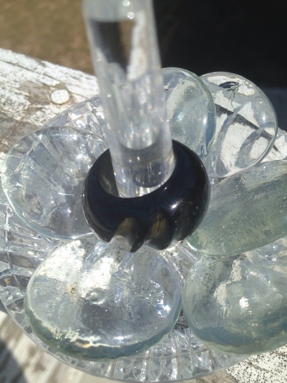 Vintage Bakelite Ring, Carved Bakelite Ring, Rare chu… - Gem