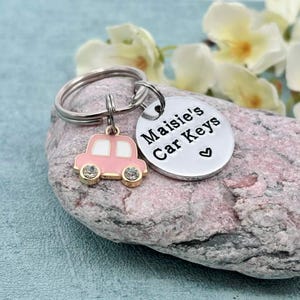 New Driver Keyring, First Car Gift, New Car Personalised Name Keyring ...