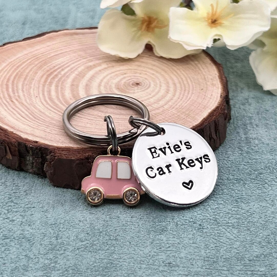 New Driver Keyring, First Car Gift, New Car Personalised Name Keyring - Etsy UK