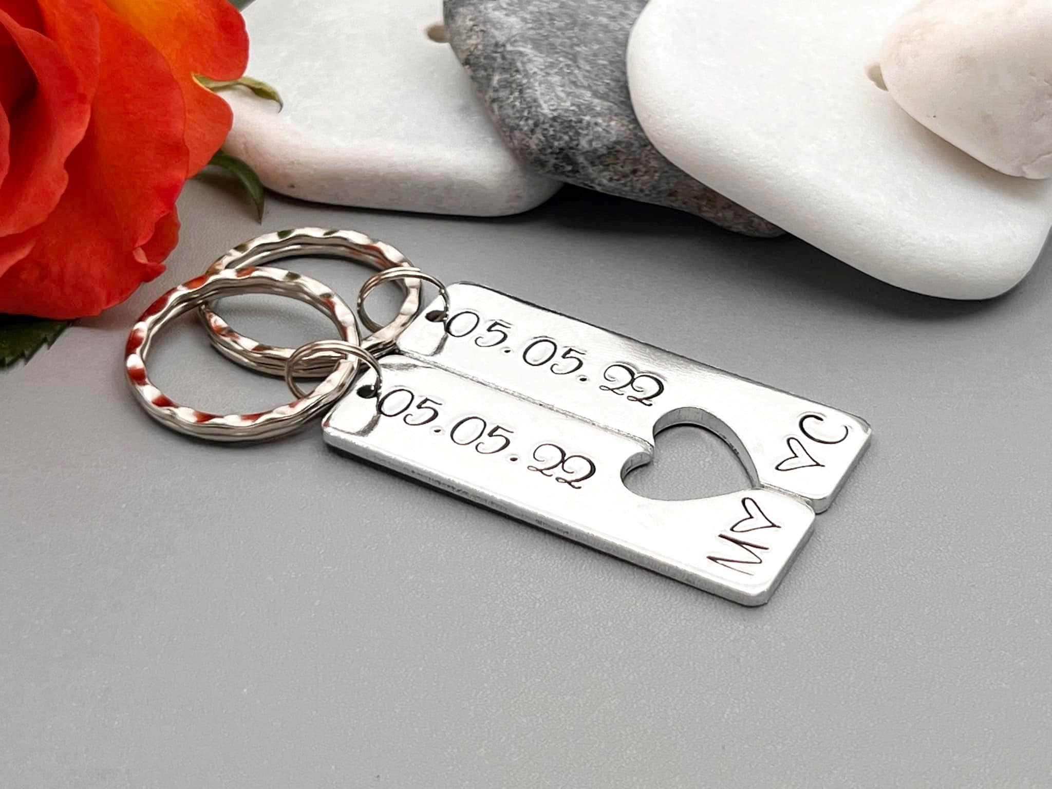 Couples Keyring Personalised Special Date Gift Relationship - Etsy UK