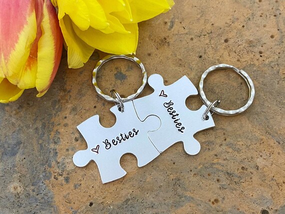 Besties Puzzle Keyrings Best Friends Gift Birthday Gift | Etsy UK