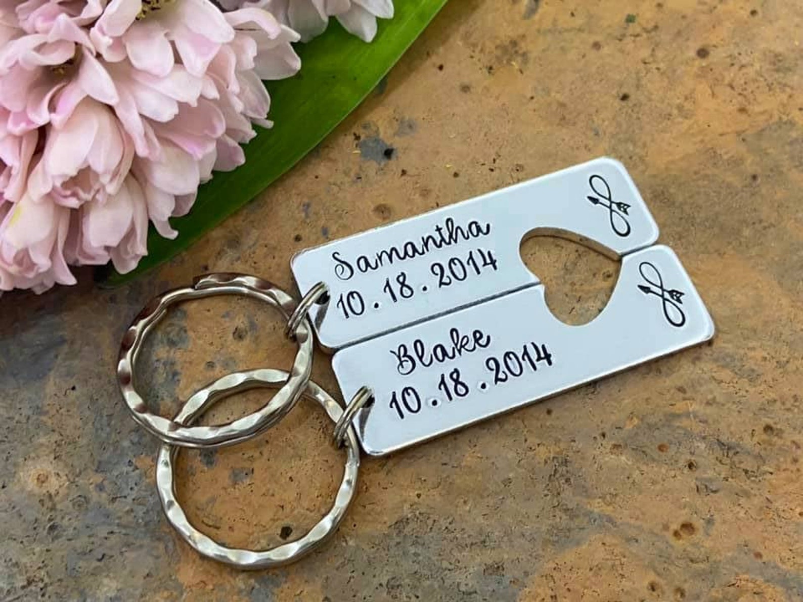 Couples Keyrings Matching Keyrings Special Date - Etsy UK