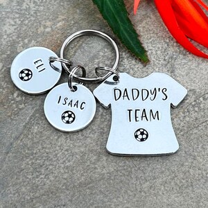 Daddy Gift, Daddy's Team, Football Player Lover Keyring, Grandad ...