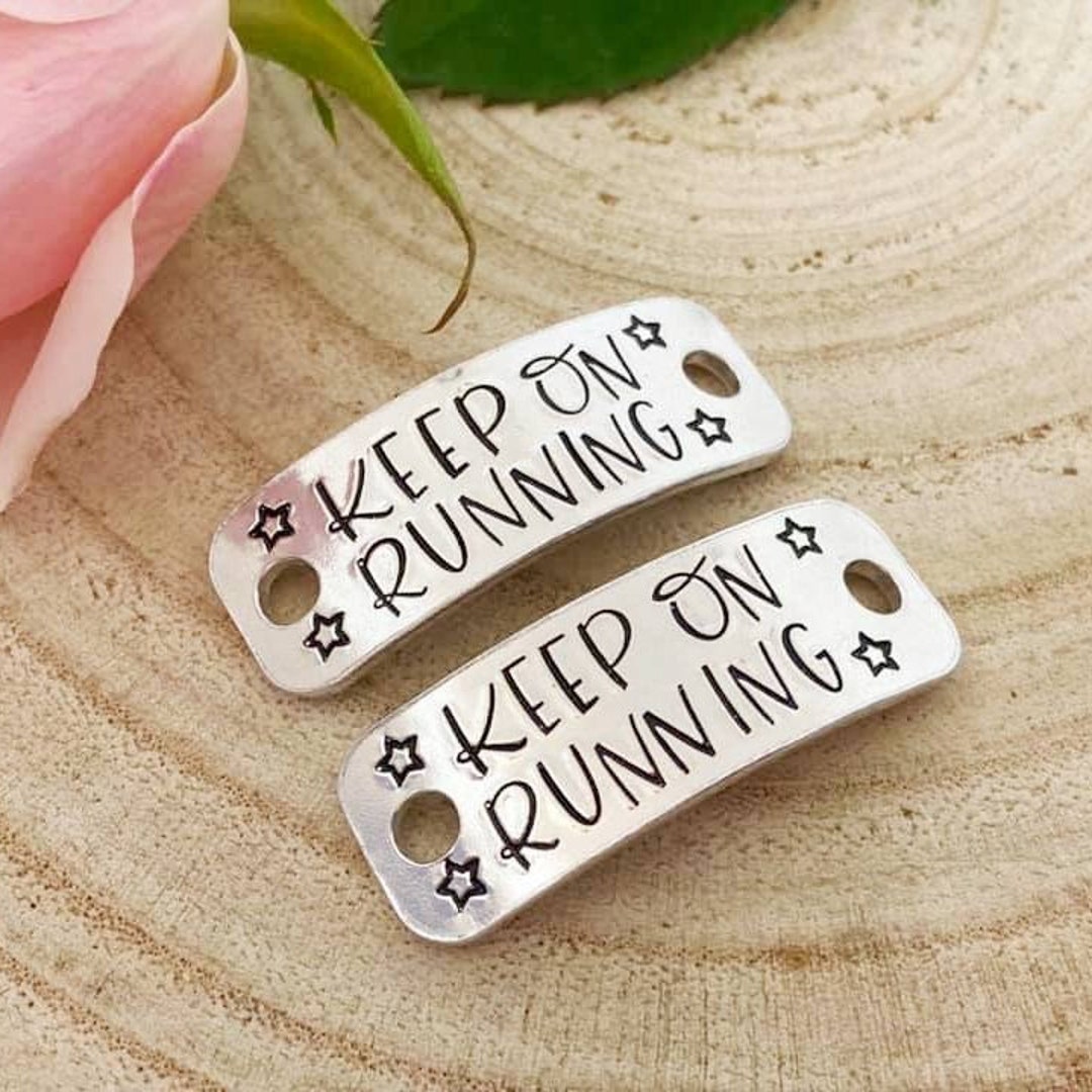 Personalised Trainer Tags, Keep on Running, Running Shoe Tag, Marathon ...
