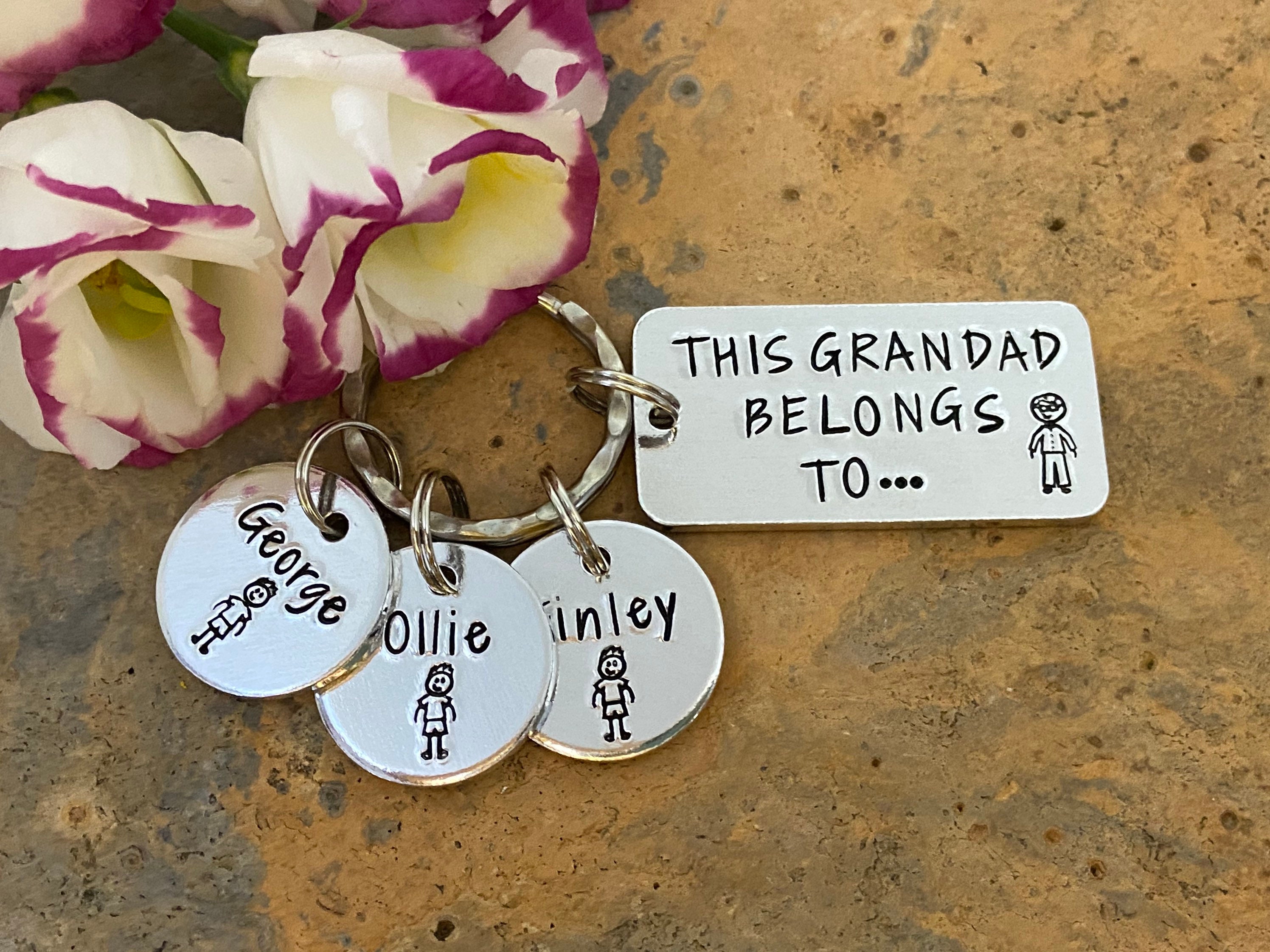 Grandad Gift This Grandad Belongs To... Grandad Hand Stamped | Etsy