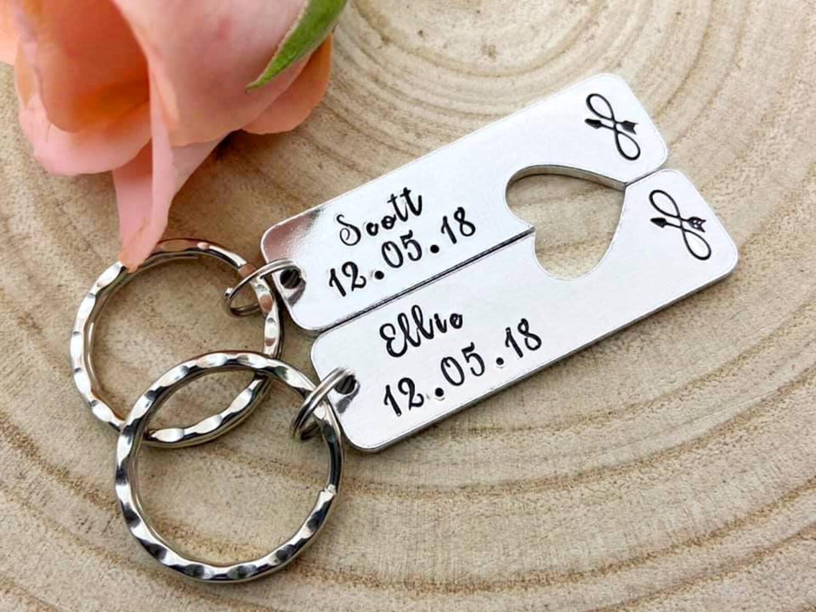 Couples Keyrings Matching Keyrings Special Date | Etsy