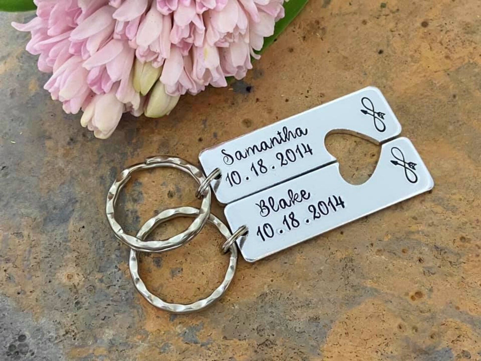 Couples Keyrings Matching Keyrings Special Date - Etsy UK