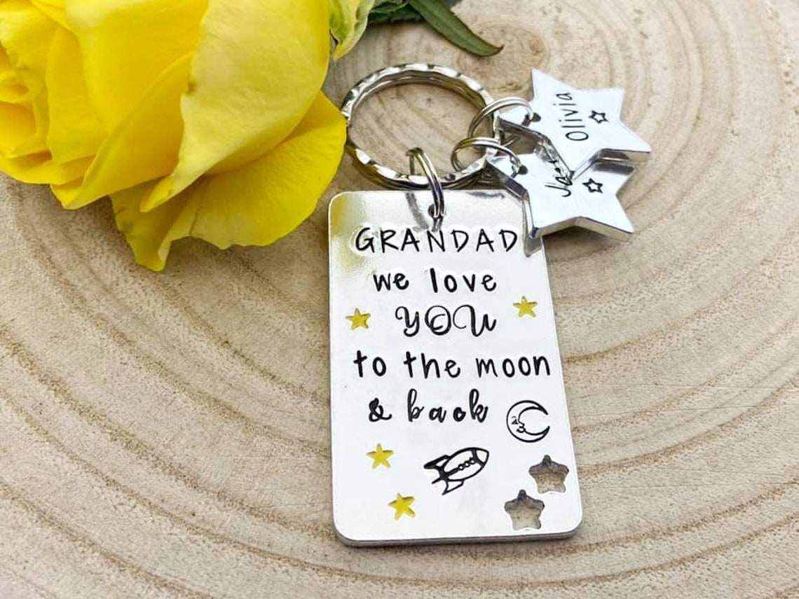 Grandad Gift I Love You To The Moon and Back Dad Daddy | Etsy
