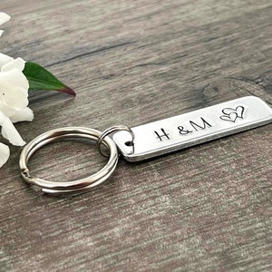 Couples Keyring Initial Keyring Boyfriend Girlfriend Gift - Etsy