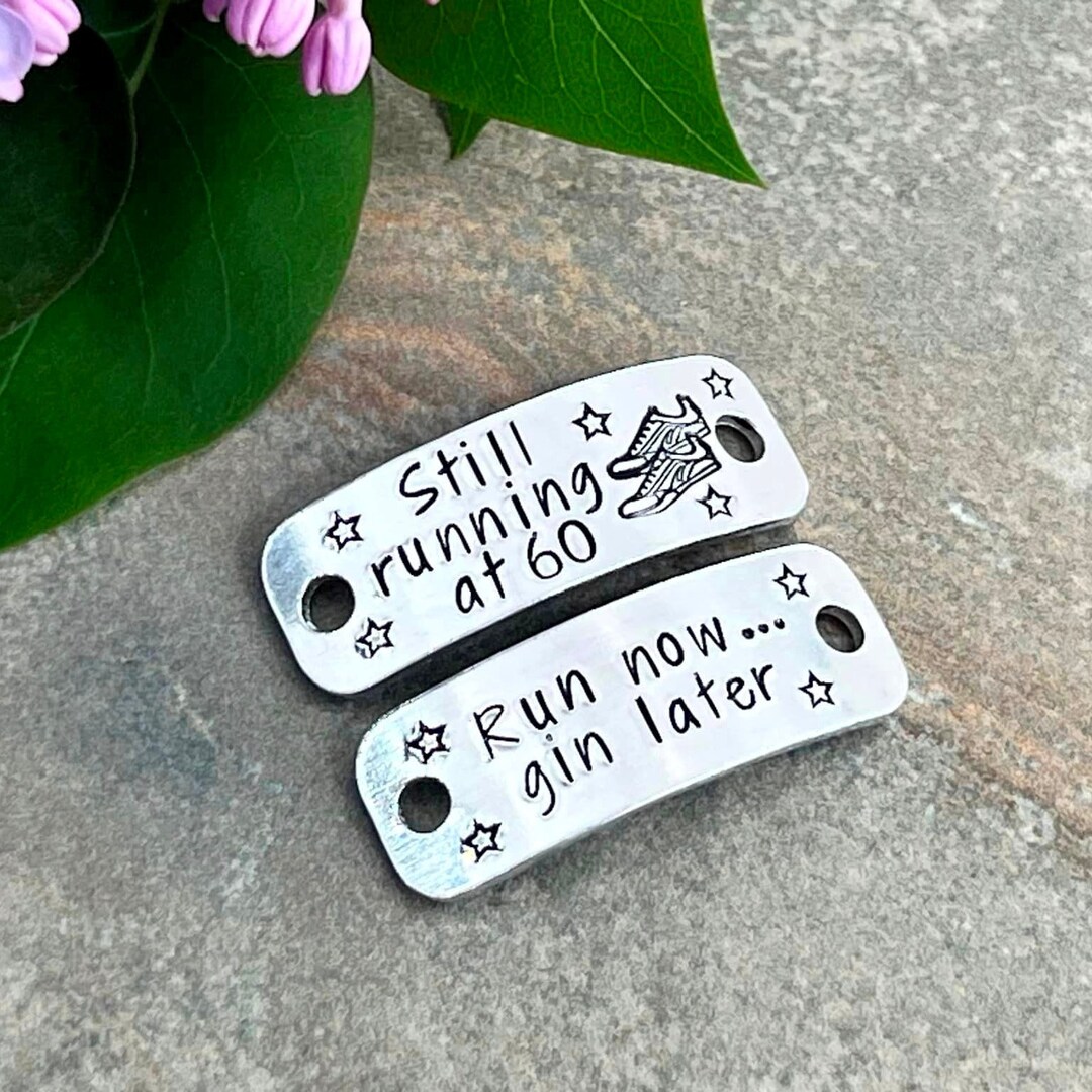 Personalised Hand Stamped Trainer Tags, Marathon Running Gift - Etsy