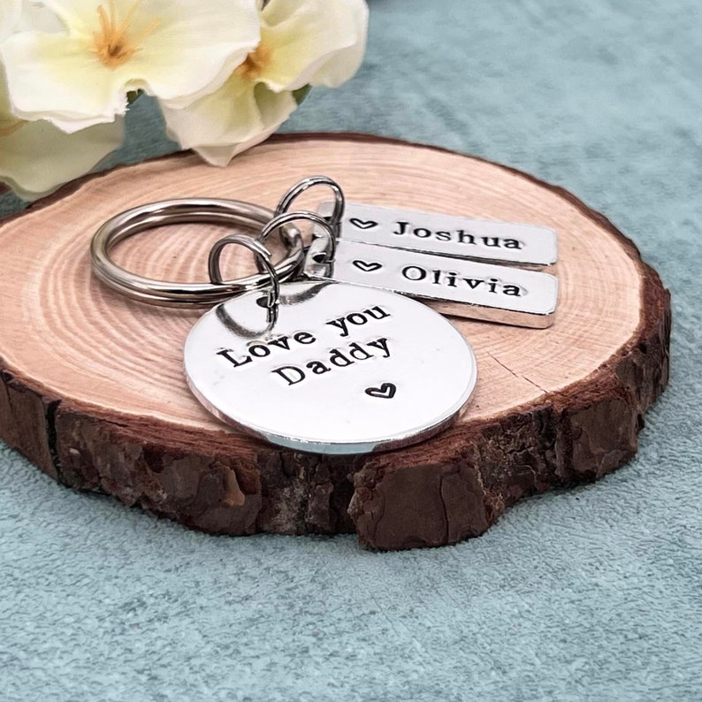 Personalised Daddy Keyring, Love You Daddy, Perfect Father's Day Gift ...