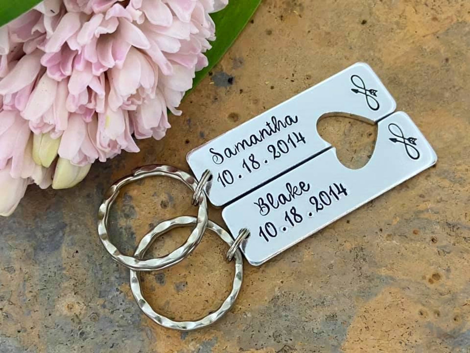 Couples Keyrings Matching Keyrings Special Date - Etsy UK