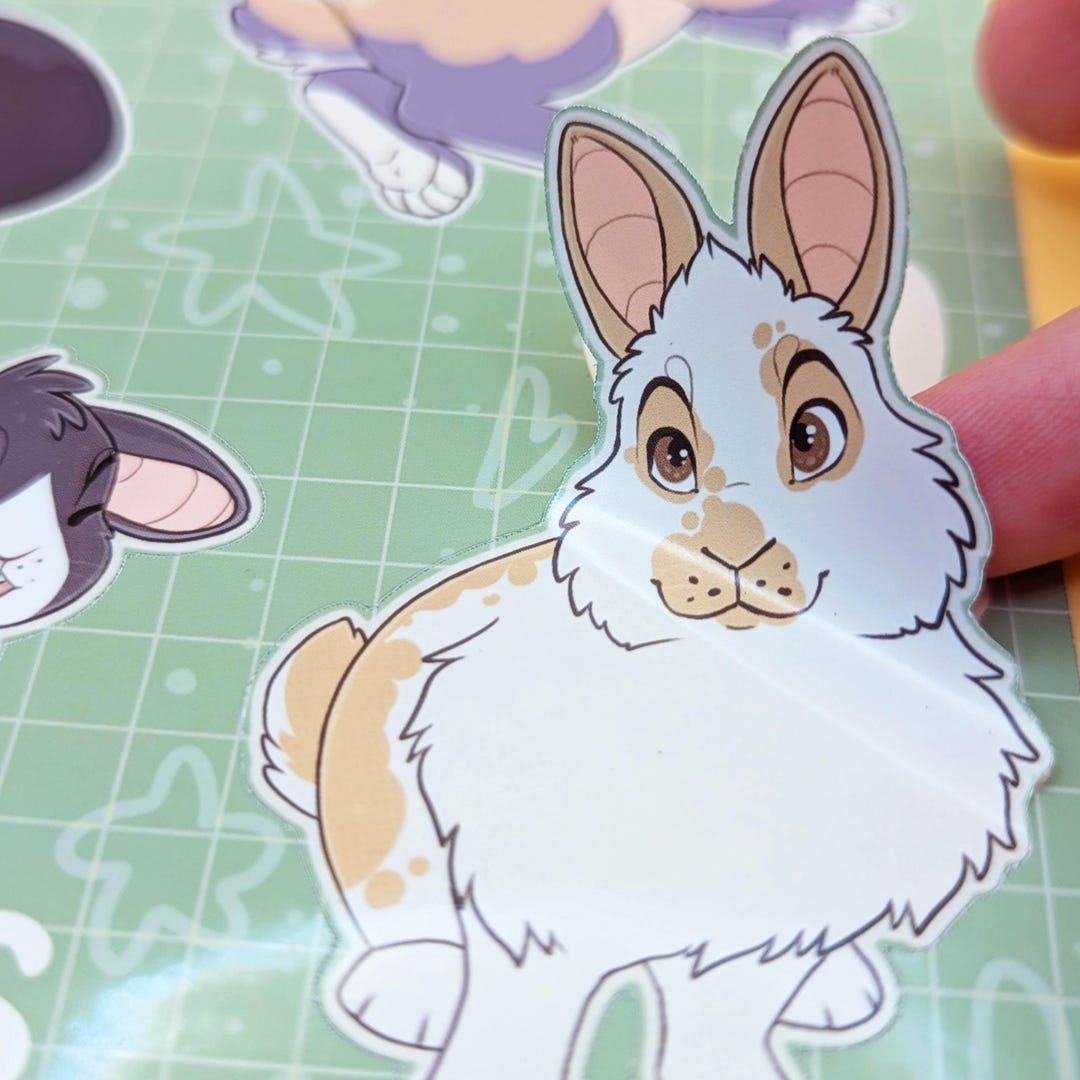 Bun Bun: Cute Rabbit Sticker Sheet - Etsy