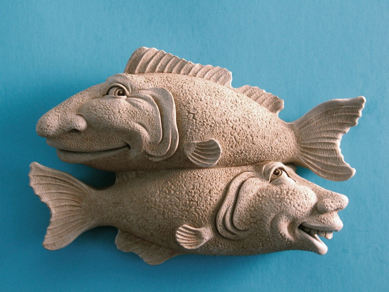 Fish Sculpture Beach Art Coastal Art Nature Lover Fish Art - Etsy
