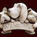 Dog Lovers Welcome Plaque, Dog Sculpture in Stone, Cute Puppy Sculpture ...