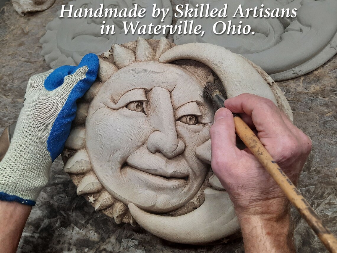 Laughing Green Man Garden Face Whimsical Garden Stone Gift - Etsy