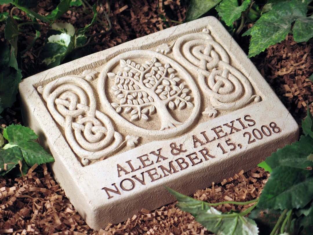 Custom Engraved Memorial Stone, Personalized Anniversary Stone Wedding ...