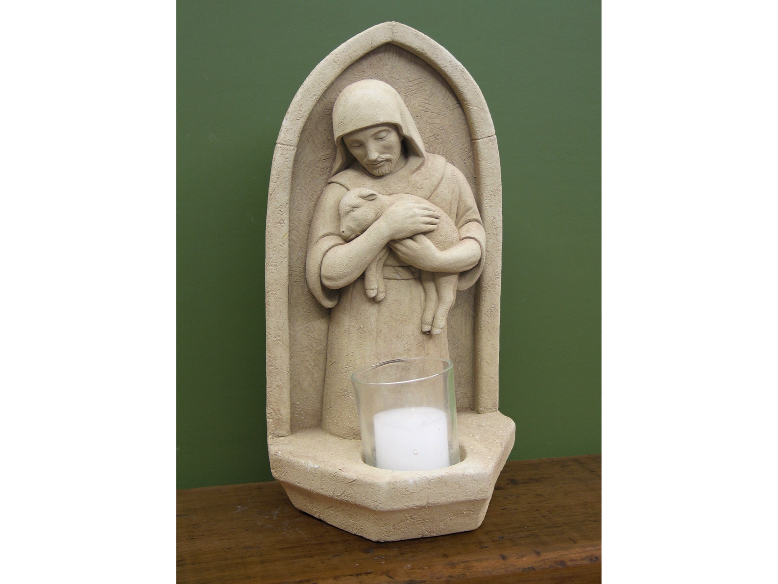 Good Shepherd Statue for Home and Garden, Good Shepherd Votive Includes ...