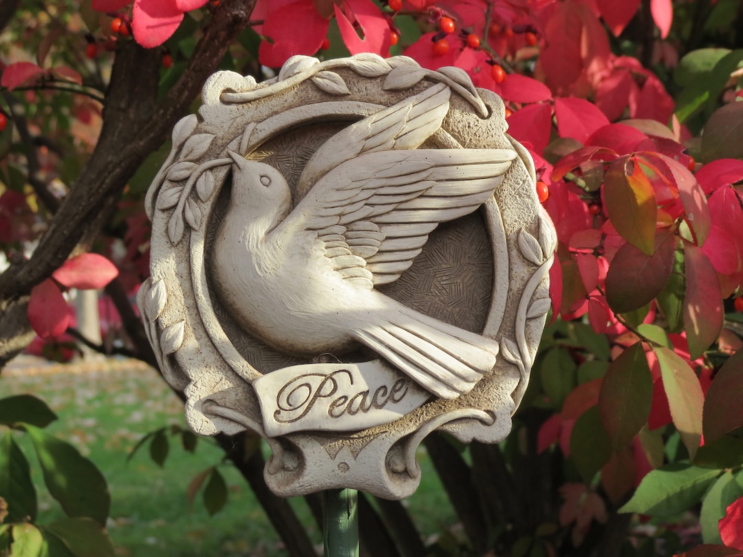 Dove of Peace Stone, Peace Dove With Olive Branch, Peace Sculpture With ...